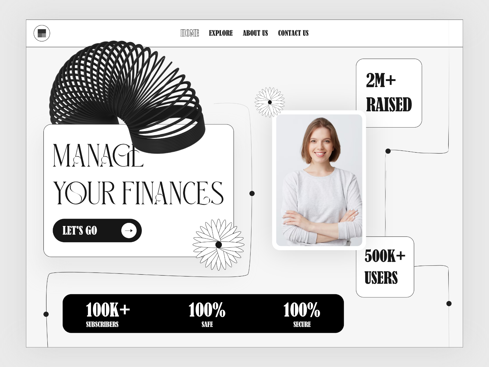 Finance - Creative Landing Page Design by Vatsal Shah on Dribbble