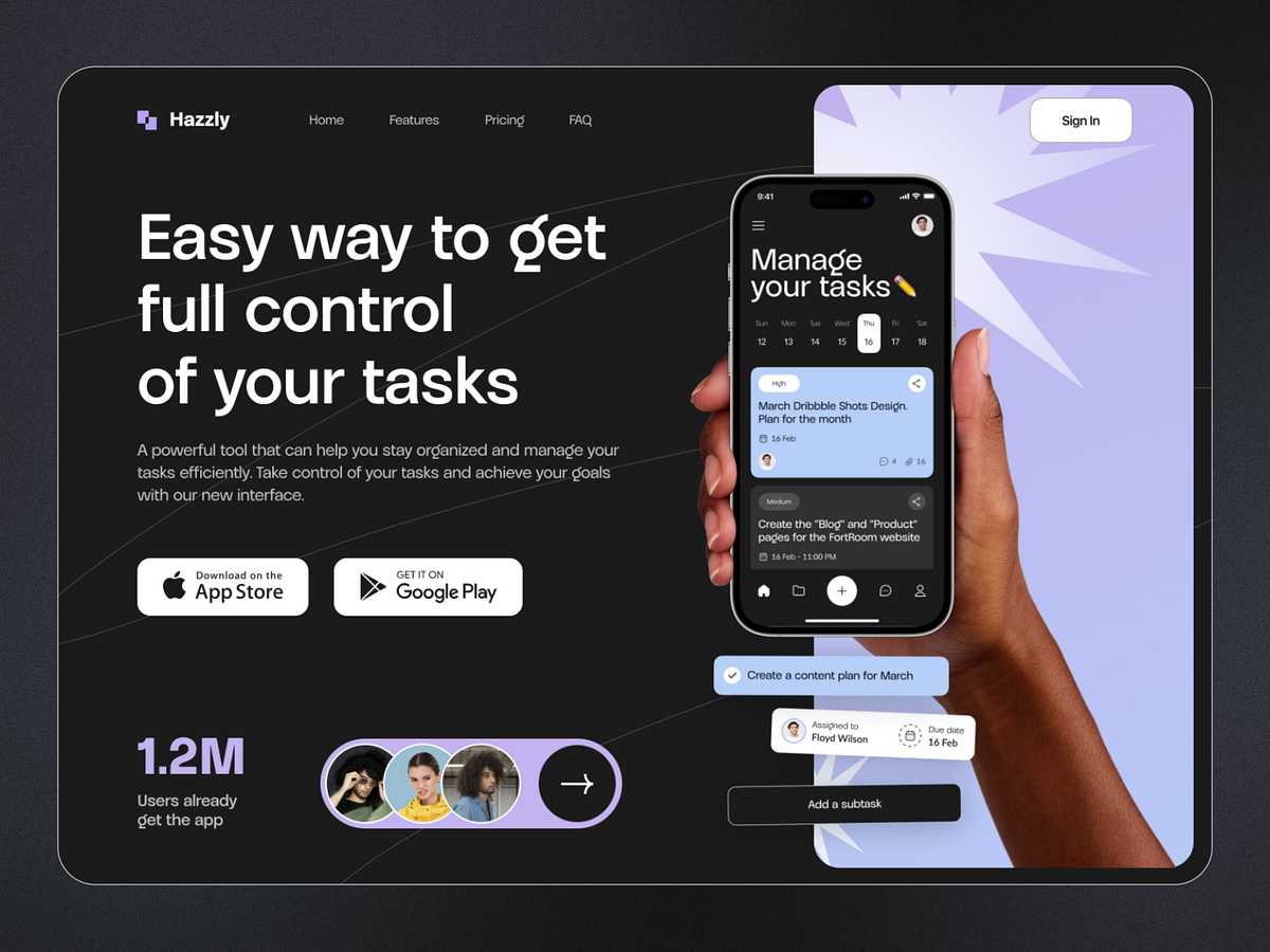 Web design: landing page UI by Ronas IT | UI/UX Team on Dribbble