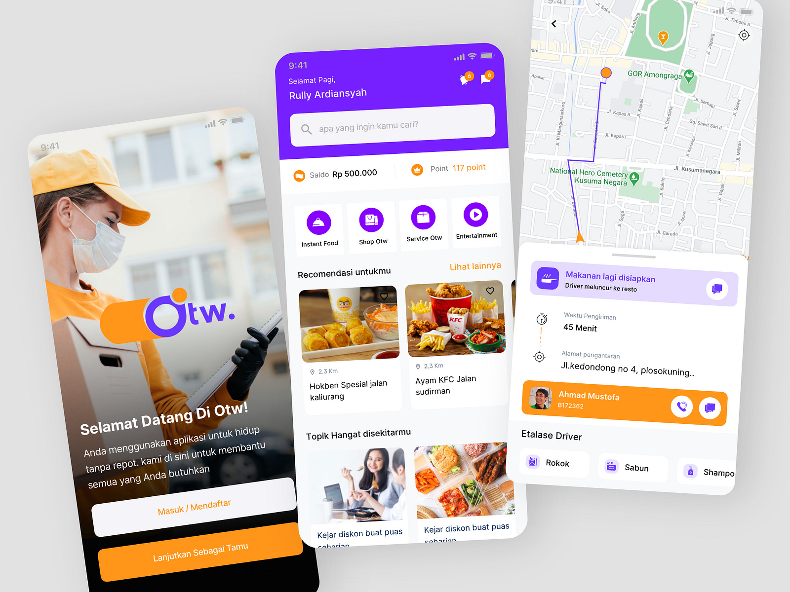 OTW - Mobile App Design by CloudGakkai on Dribbble