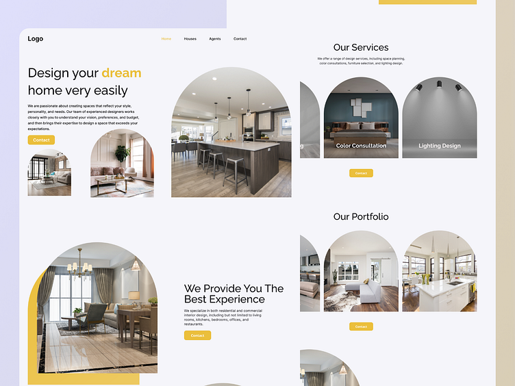 interior design home page by Abdurrahman Abdulaziz on Dribbble