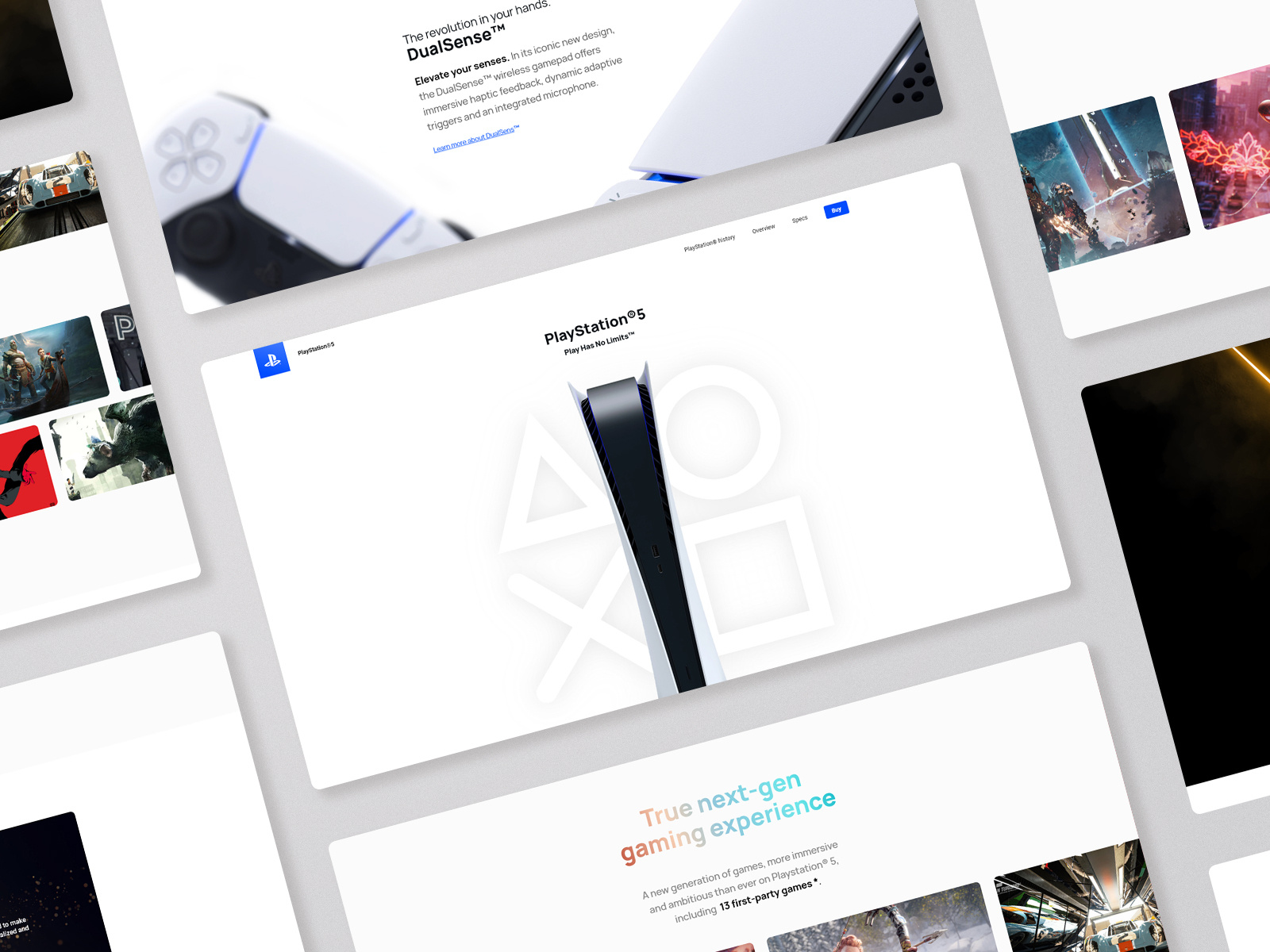 Redesign Concept - PlayStation 5 Landing Page by Gaël Duval on Dribbble