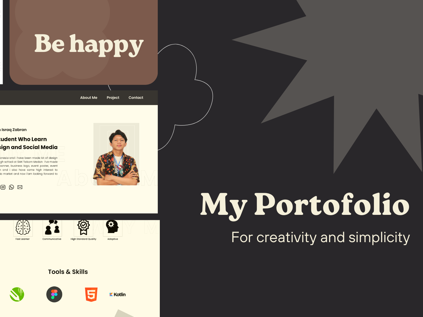 My Portofolio Website by Raihan Israq Zabran on Dribbble