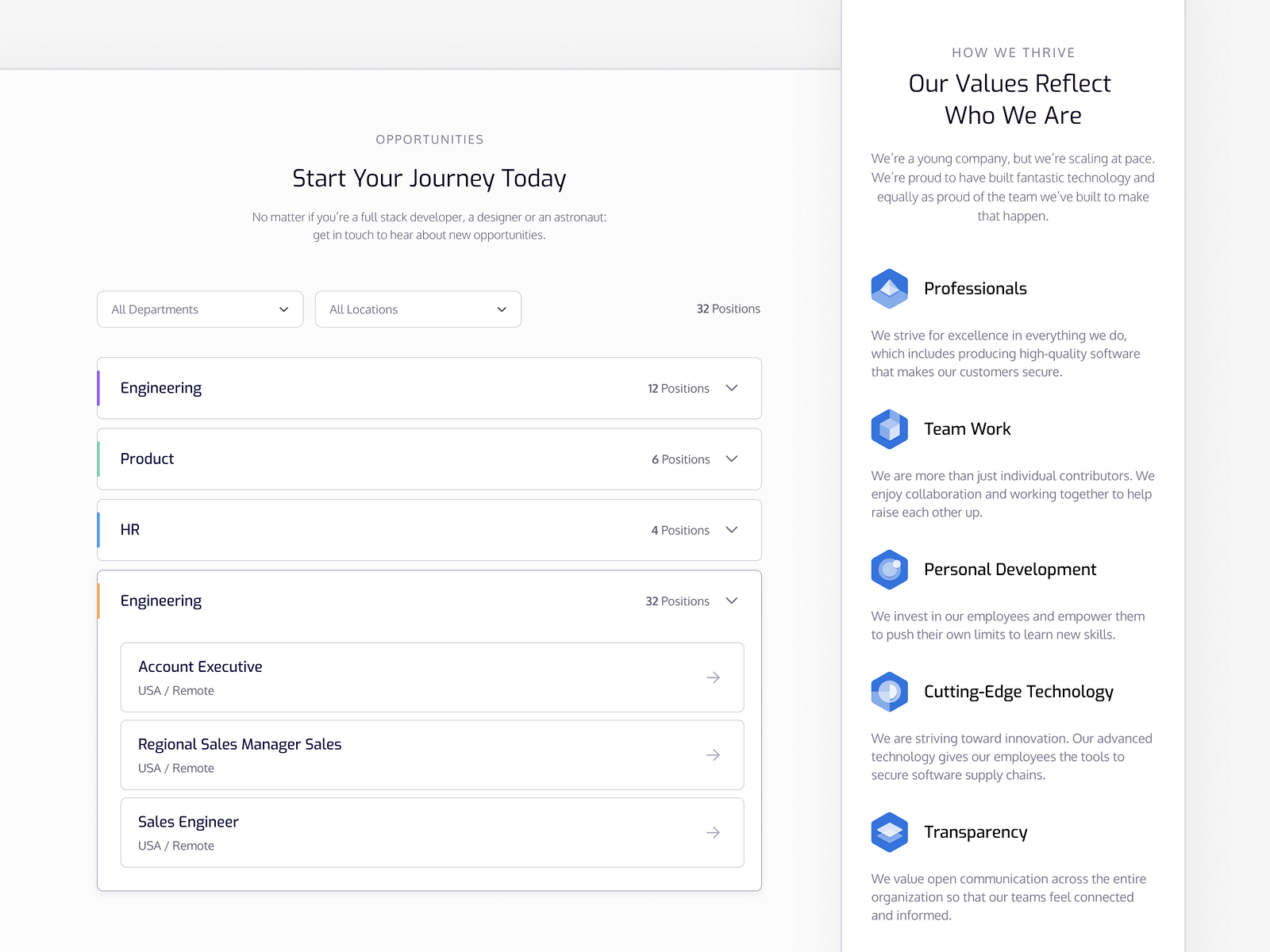 Open positions page by Moty Weiss for Cycode Design Team on Dribbble