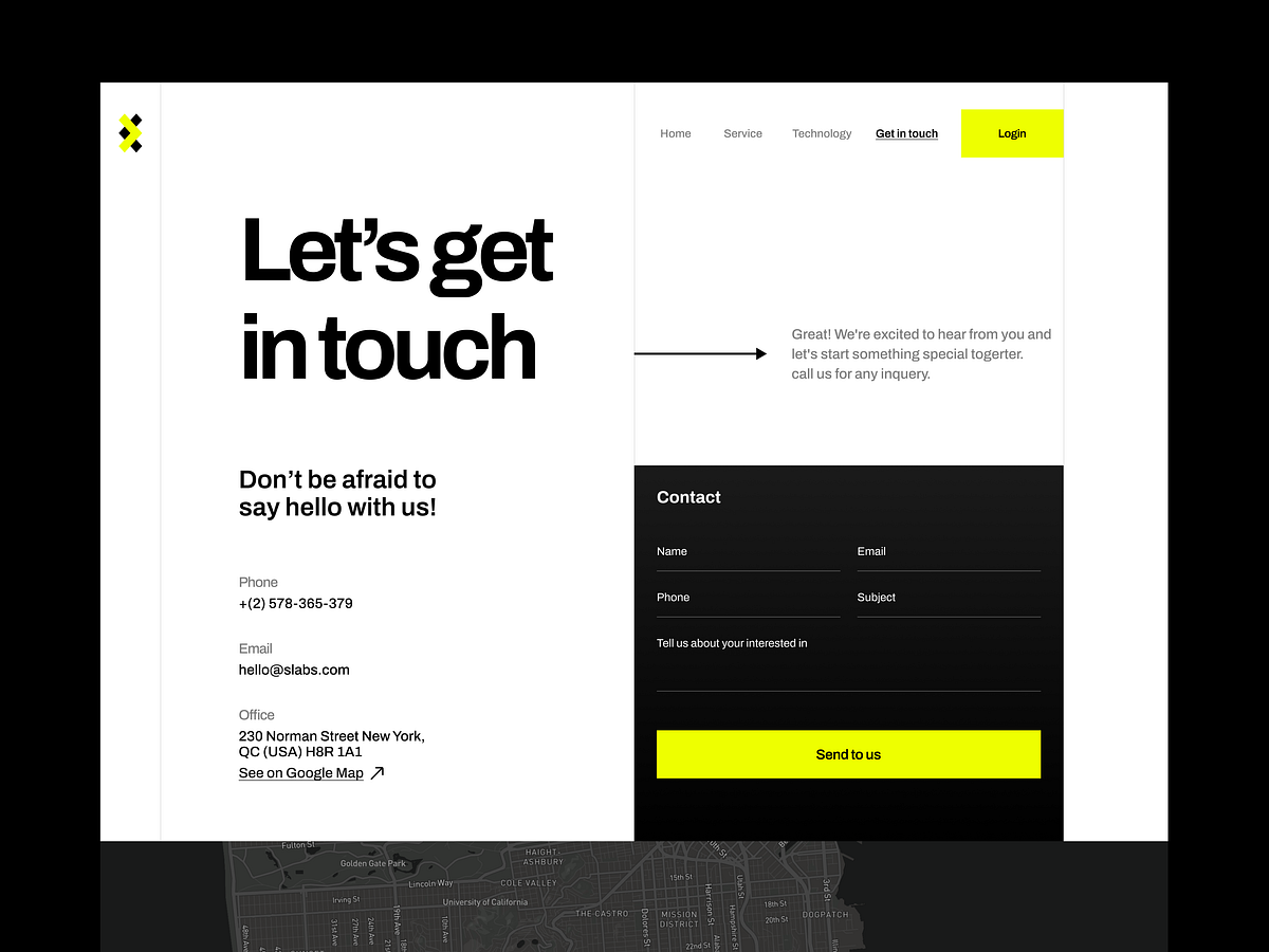 Contact Page - Daily UI by Hung Hoang for Slabs on Dribbble