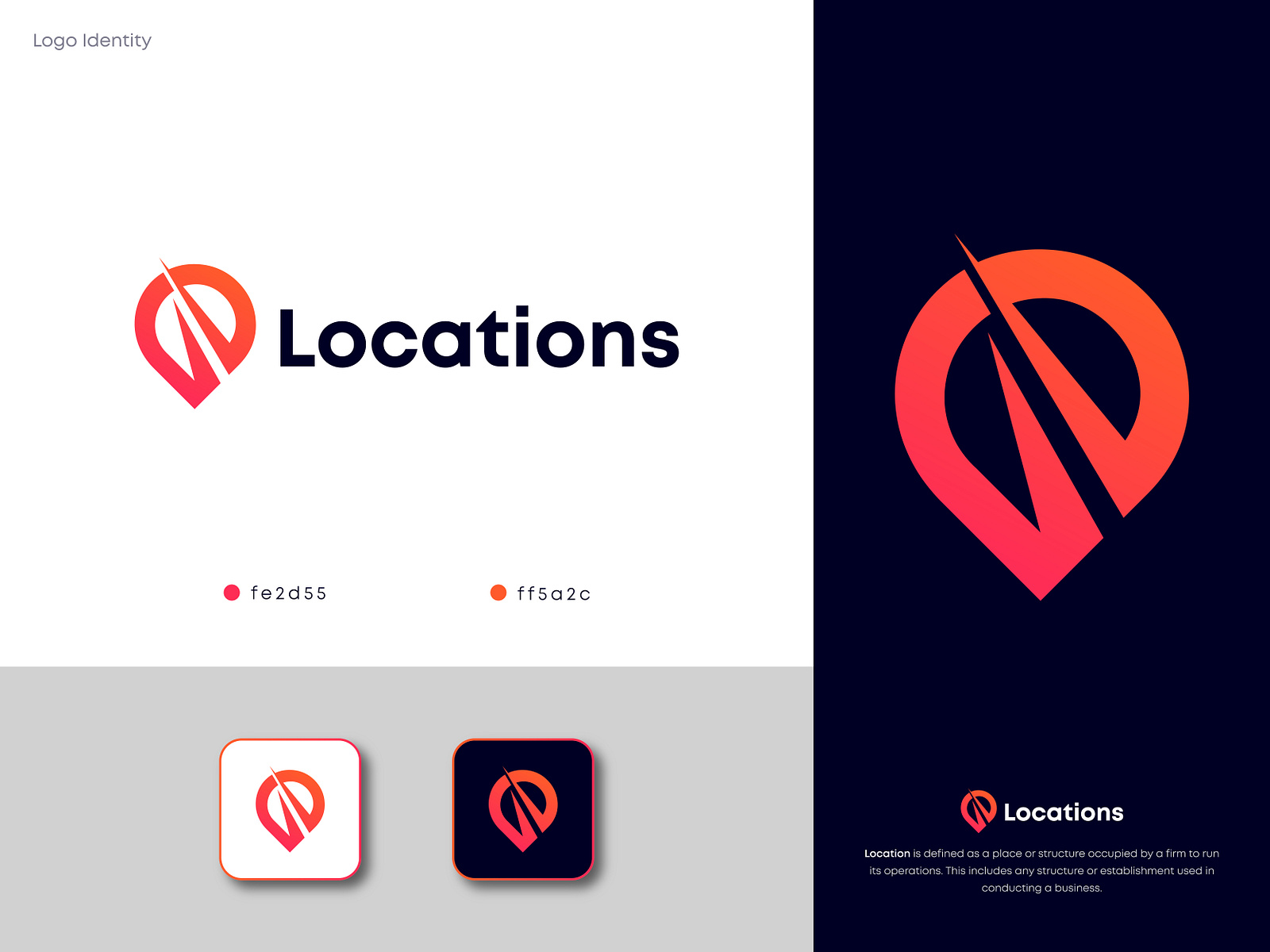 Modern, Minimalistic Locations Logo Design by Prem Krishna Das on Dribbble