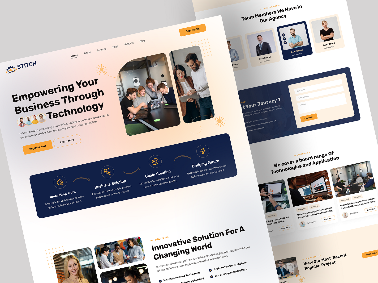Digital Agency Landing Design by Nure Afrin Era on Dribbble