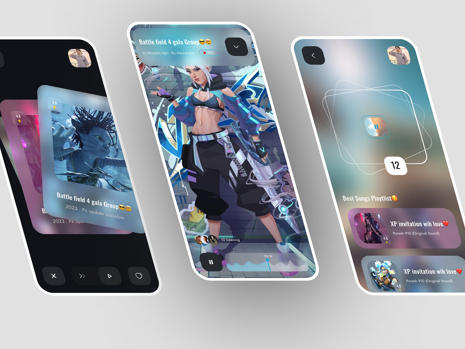 Game Playlist ui by Aqsa N on Dribbble