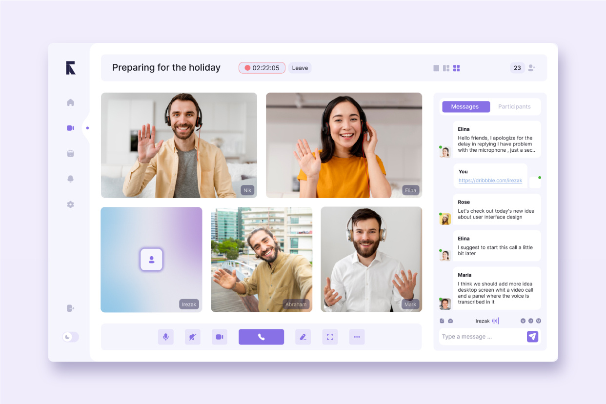 Video Call app by Irezak on Dribbble