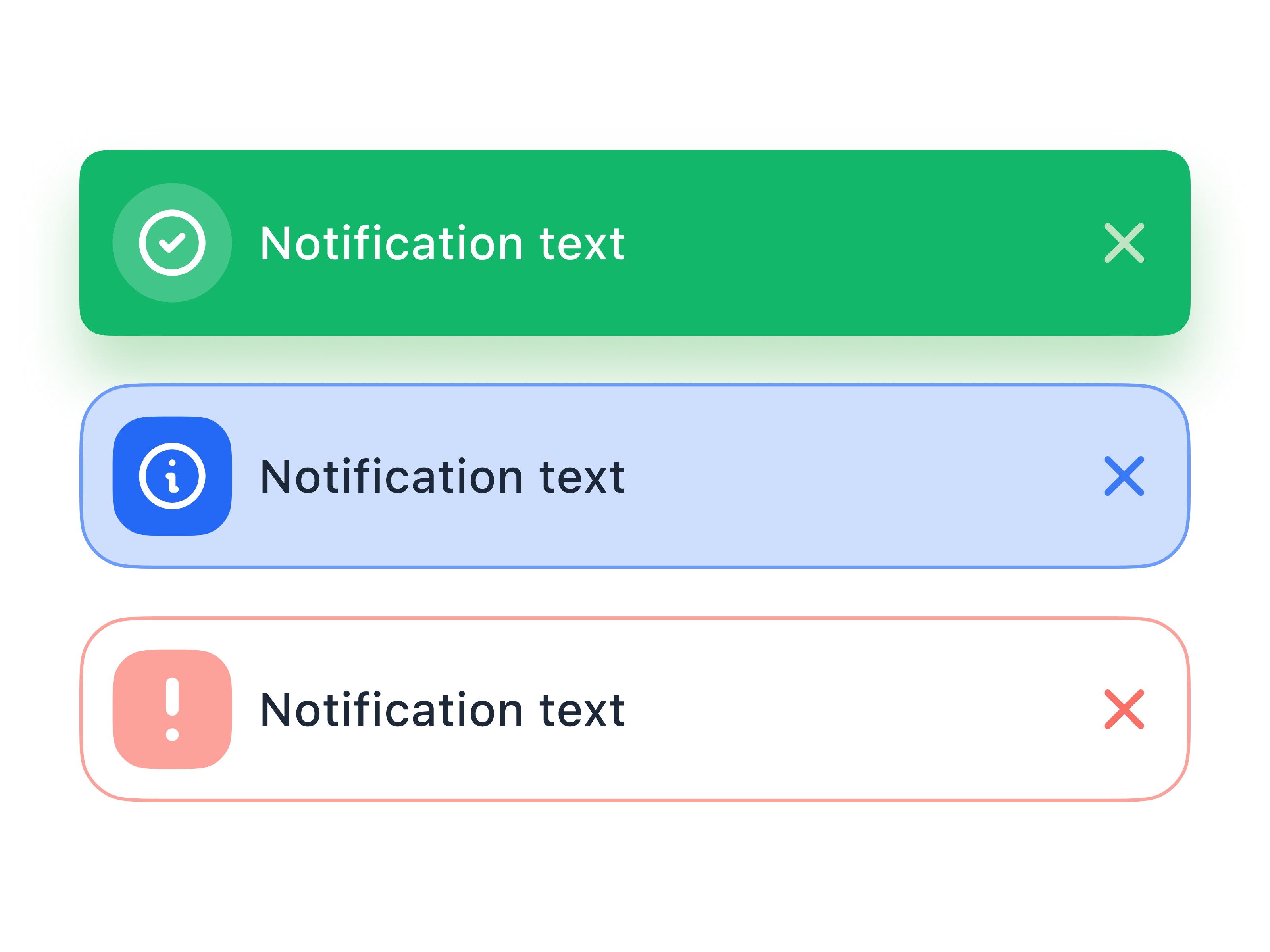 Toast notifications for Fintech UI by OSCAR HOSAM on Dribbble