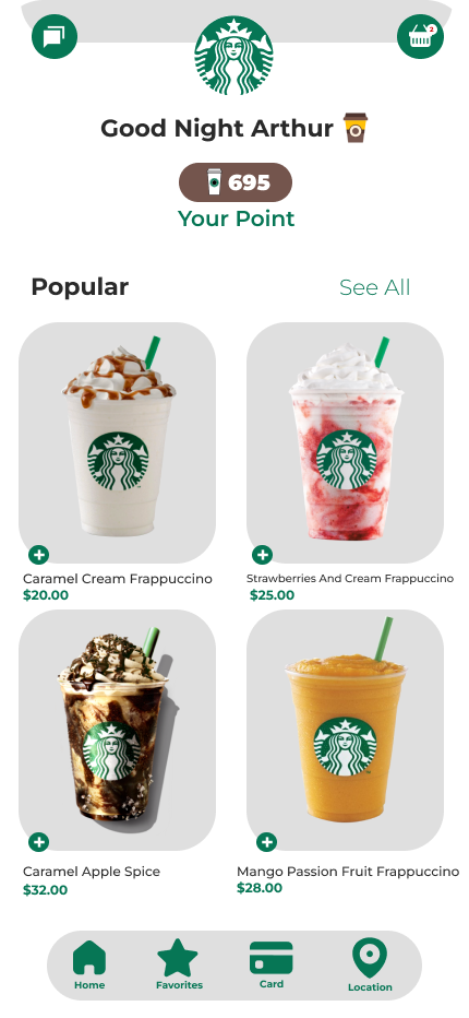 Starbucks Concept App UI Design by Kursat Pala on Dribbble