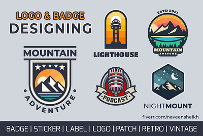 Badge Logo Design Portfolio by Naveen Sheikh on Dribbble