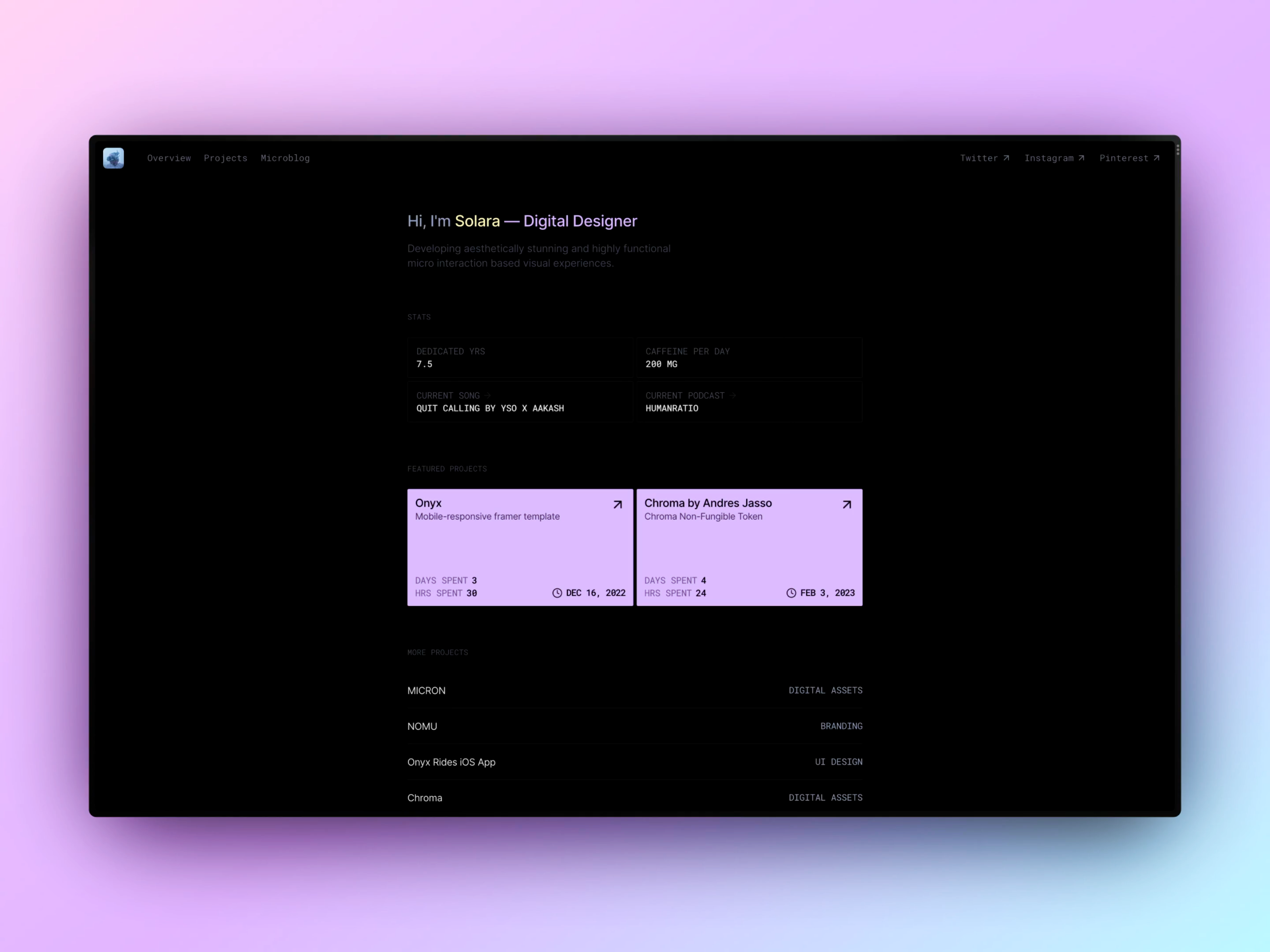 MICRON x FRAMER TEMPLATE by Andres Jasso on Dribbble