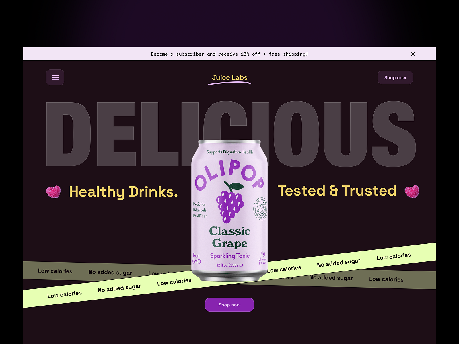 Juice lab landing page: Hero section by solomon rotimi eyitene on Dribbble