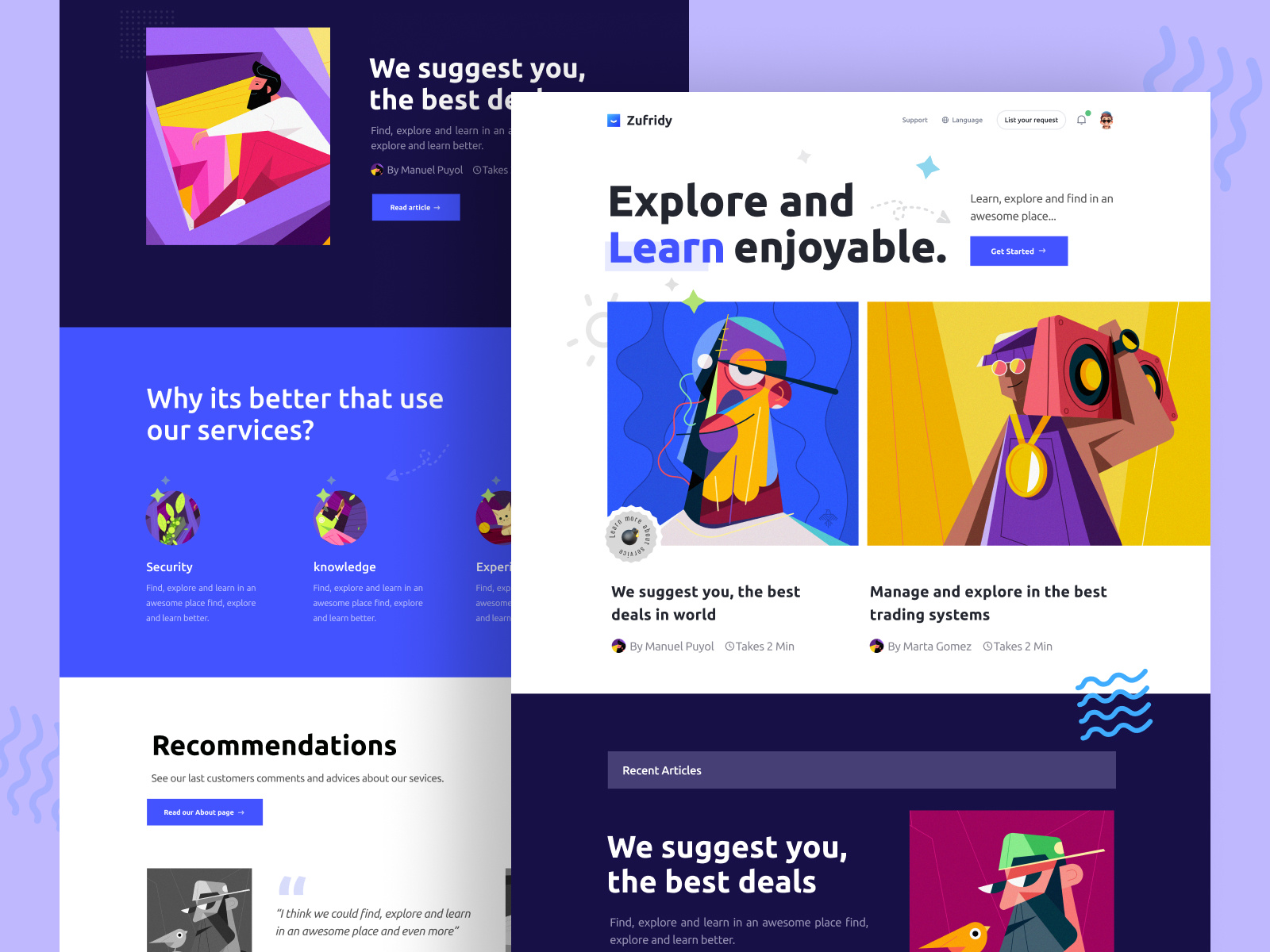 AI blog web design concept by Roohi Koohi on Dribbble