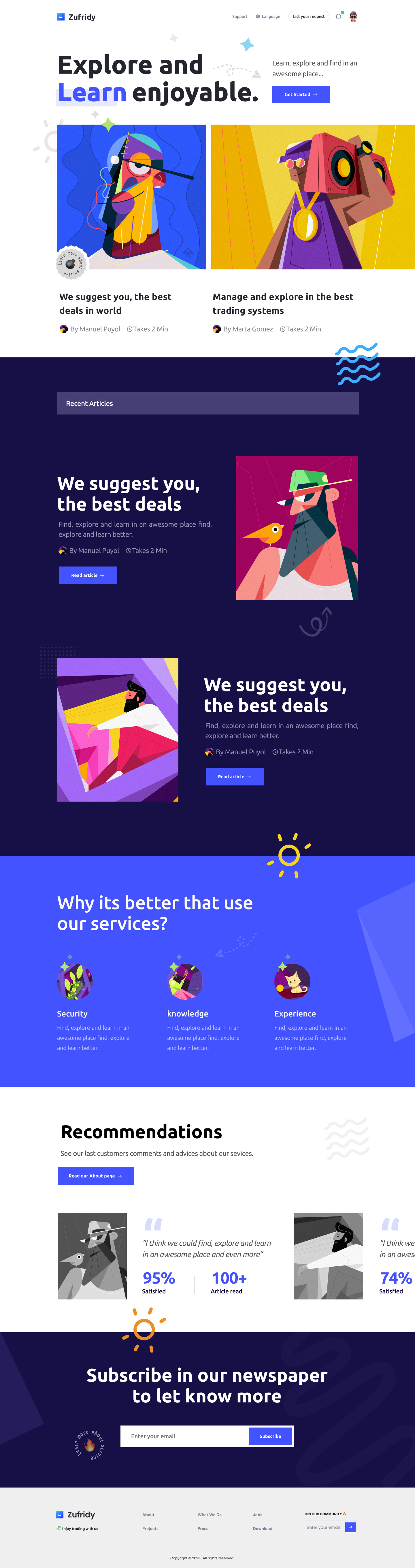 AI blog web design concept by Roohi Koohi on Dribbble