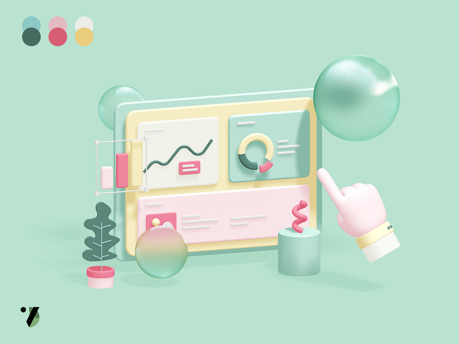 3D Dashboard Animation by vdesignstudio on Dribbble