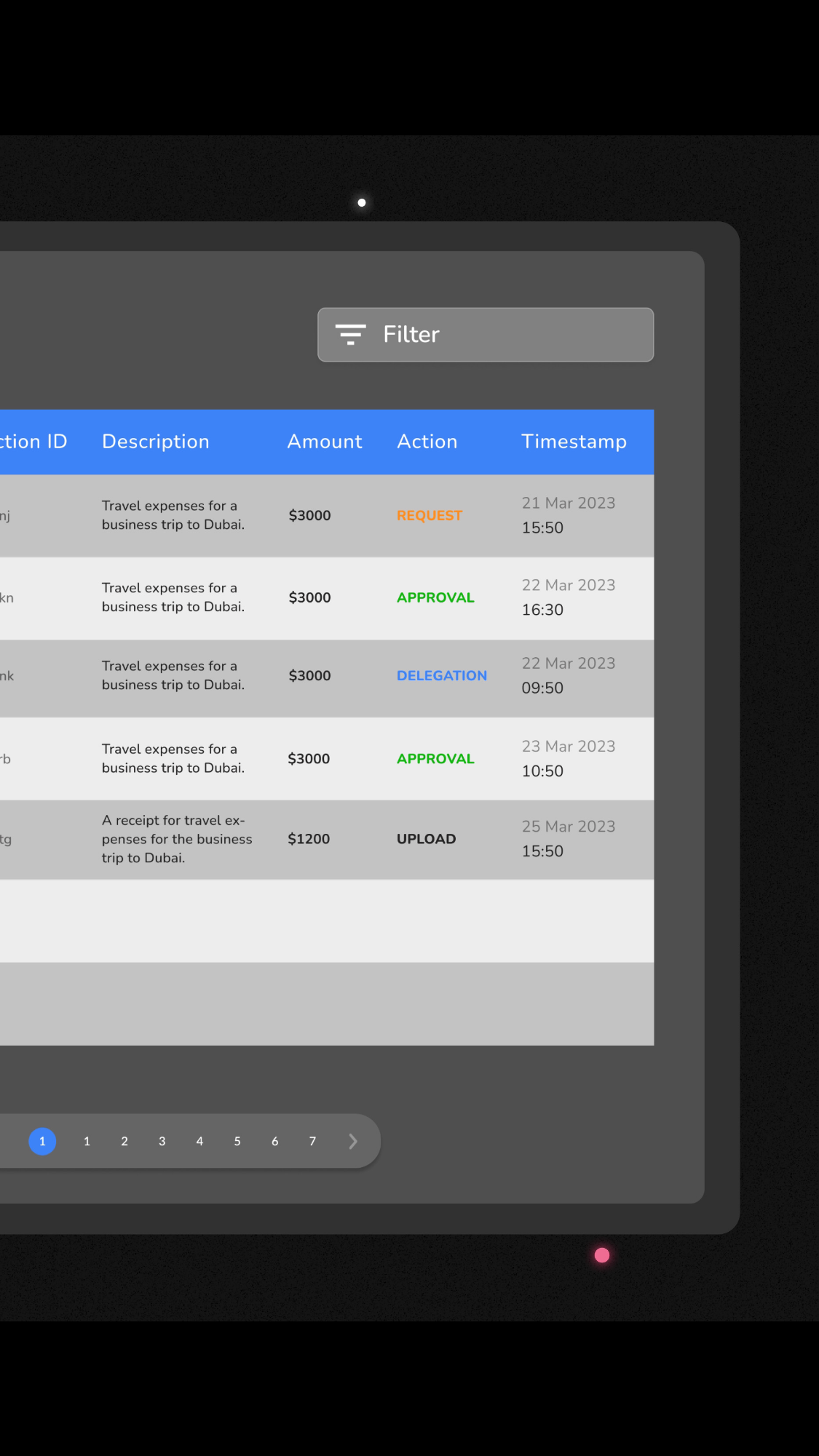 Audit Trail UI by Paul Richard on Dribbble