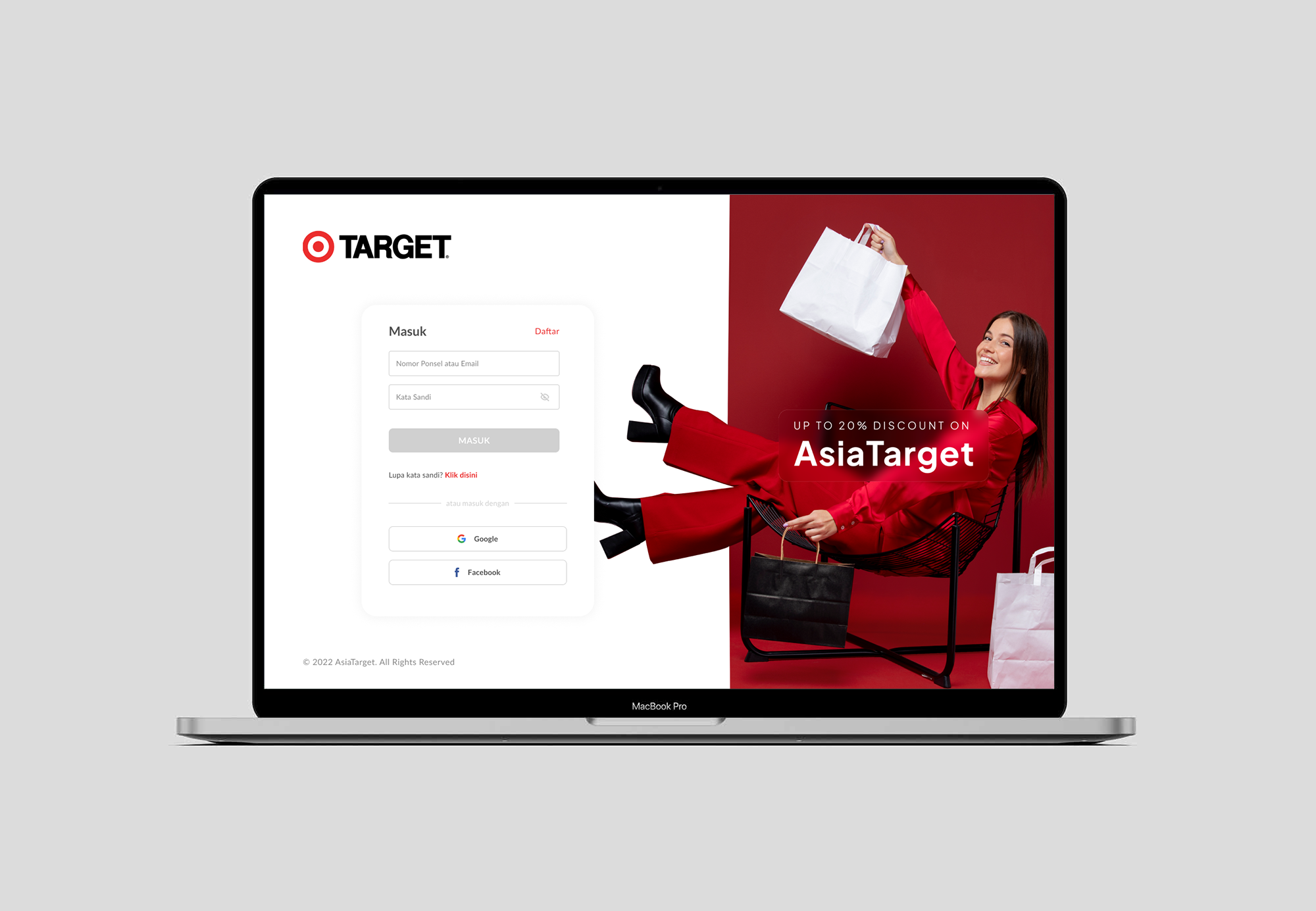 E-Commerce Website Login Page UI Design by Fikri Zyanafri on Dribbble