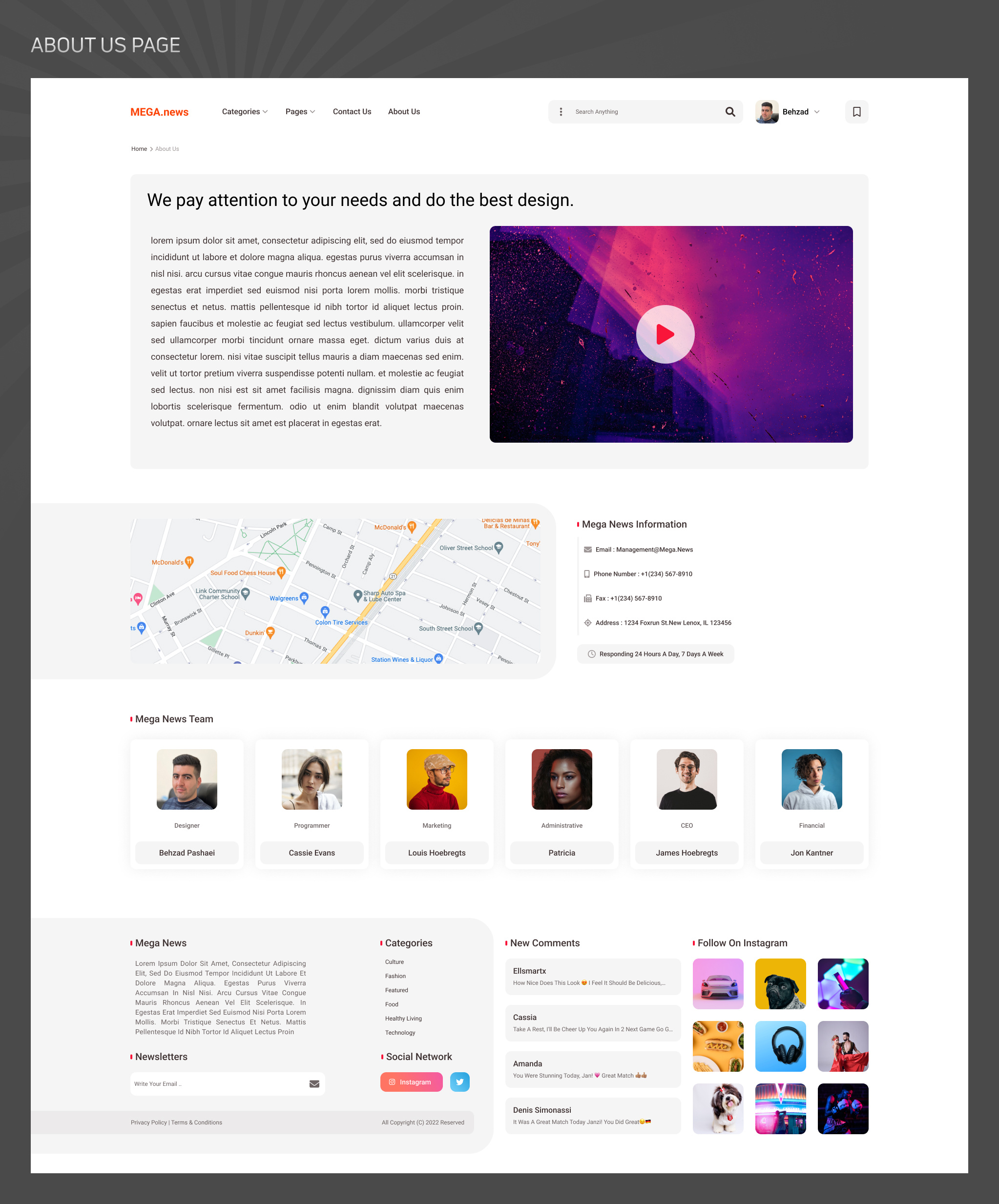 Free News & Magazine Figma Template by behzad pashaei for Oniex™ on ...