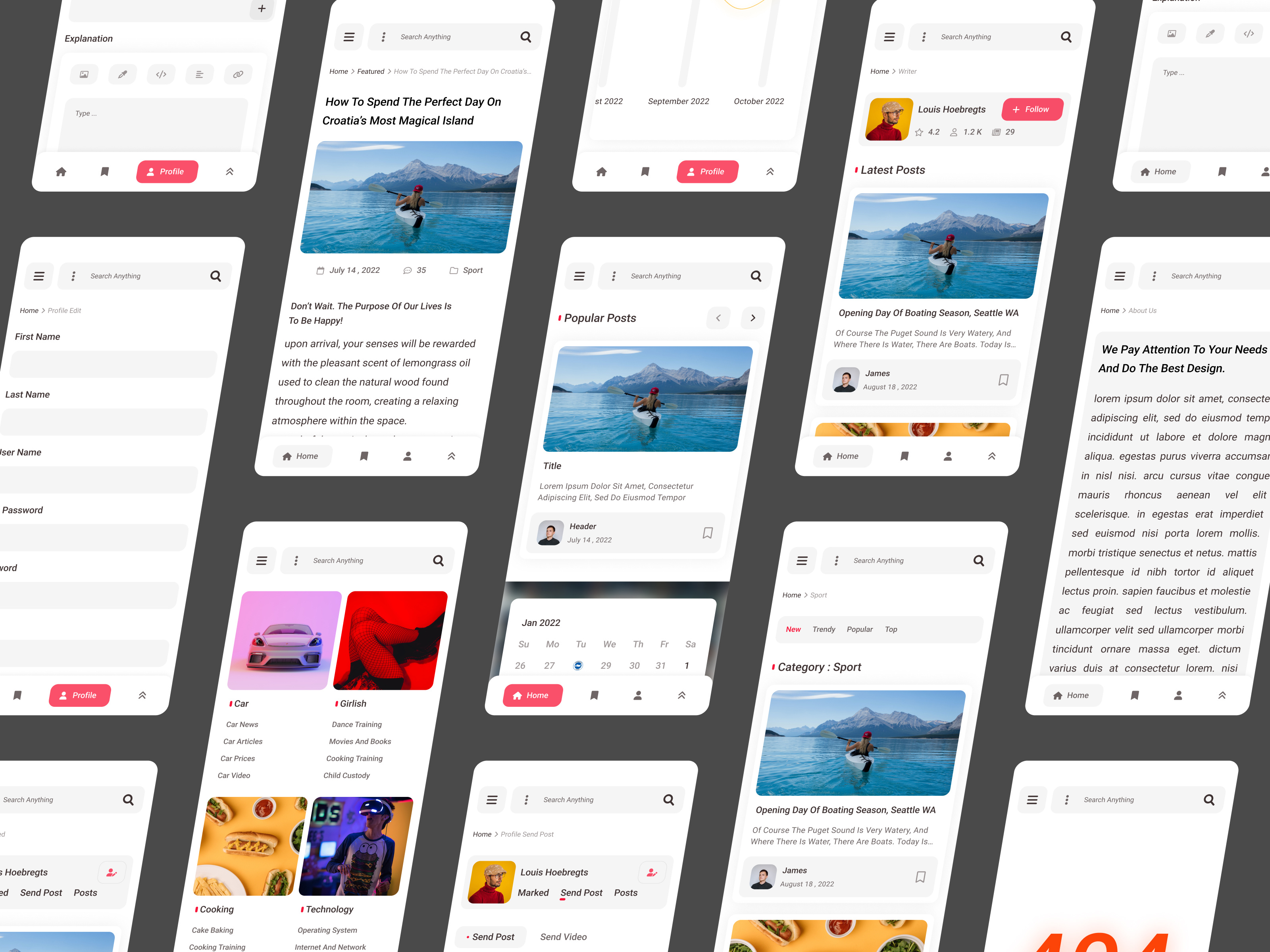 Free News & Magazine Figma Template by behzad pashaei for Oniex™ on ...