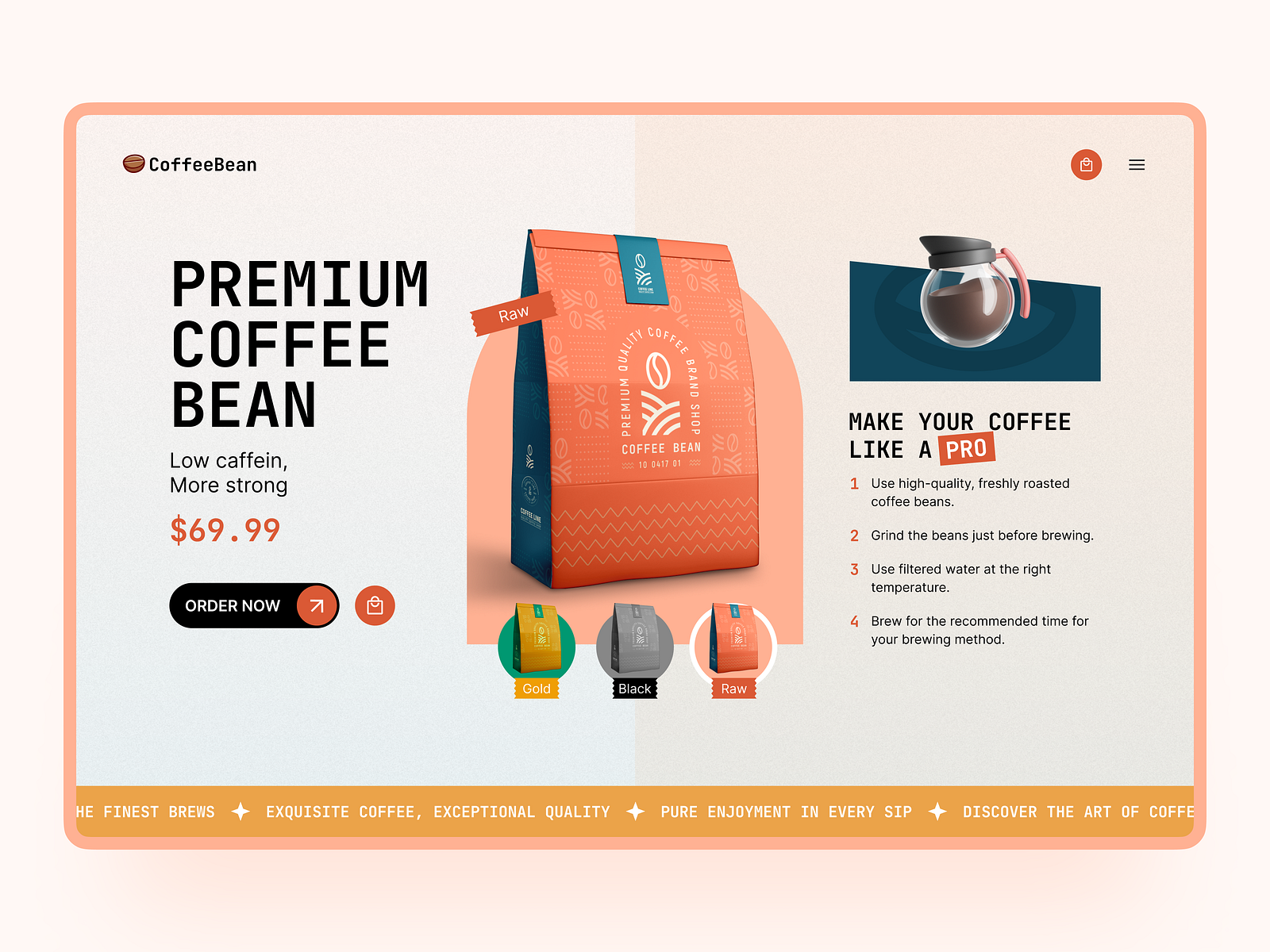 CoffeeBean - Coffee shop website by Md. Shamsul Alam for Fibo Studio on ...