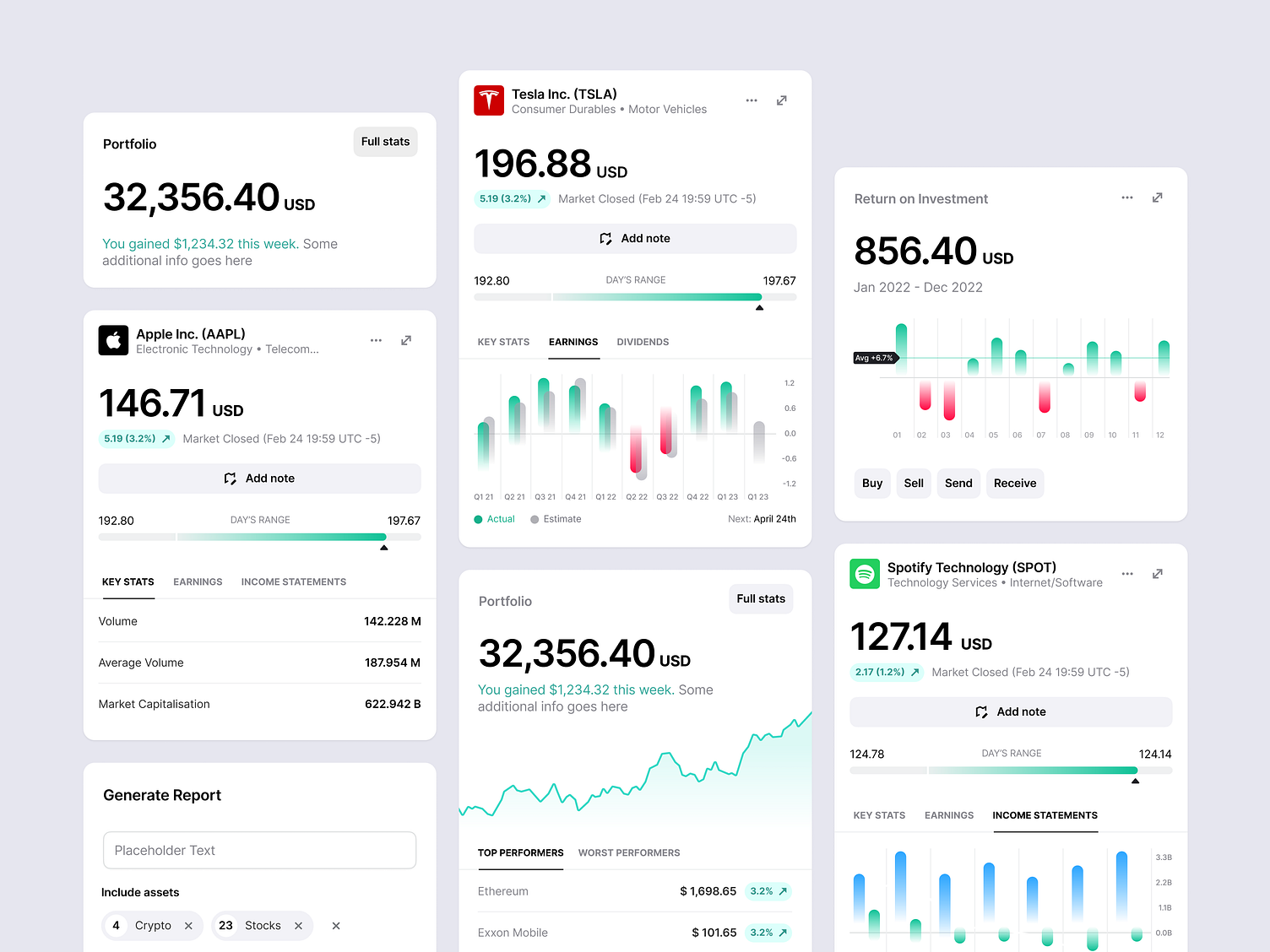 Dashboard Components Variations by Tom Koszyk for Hologram on Dribbble