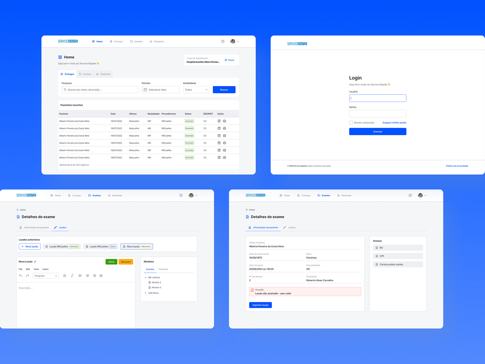 Medical Management Dashboard by Yuri Guedes on Dribbble