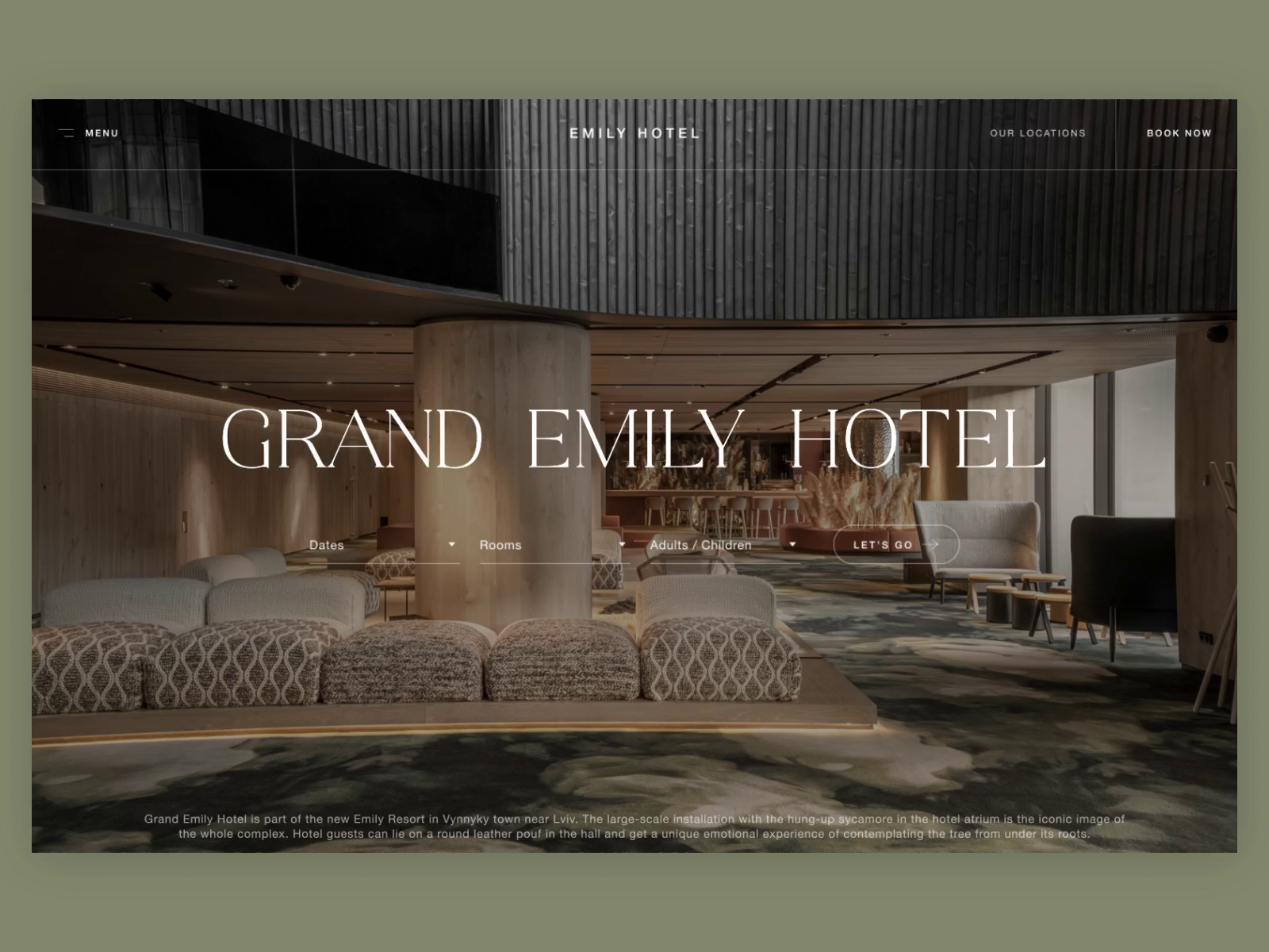 Grand Emily Hotel Website by Afterglow on Dribbble