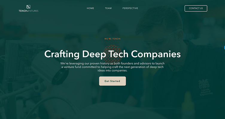 Tenon Ventures Website Hero & Brand Positioning by Evan Bartus on Dribbble