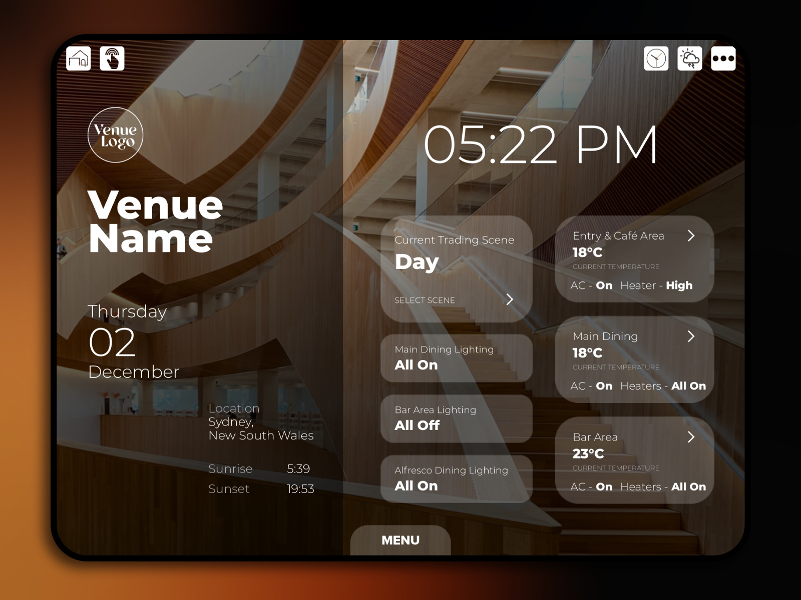 Smart venue dashboard UIX by Ash Flower-Field on Dribbble