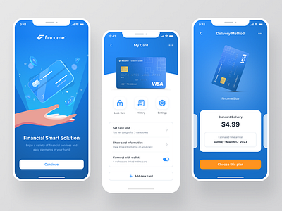 Fincome UI Kit - Credit Card by Sasongko Budhi R on Dribbble