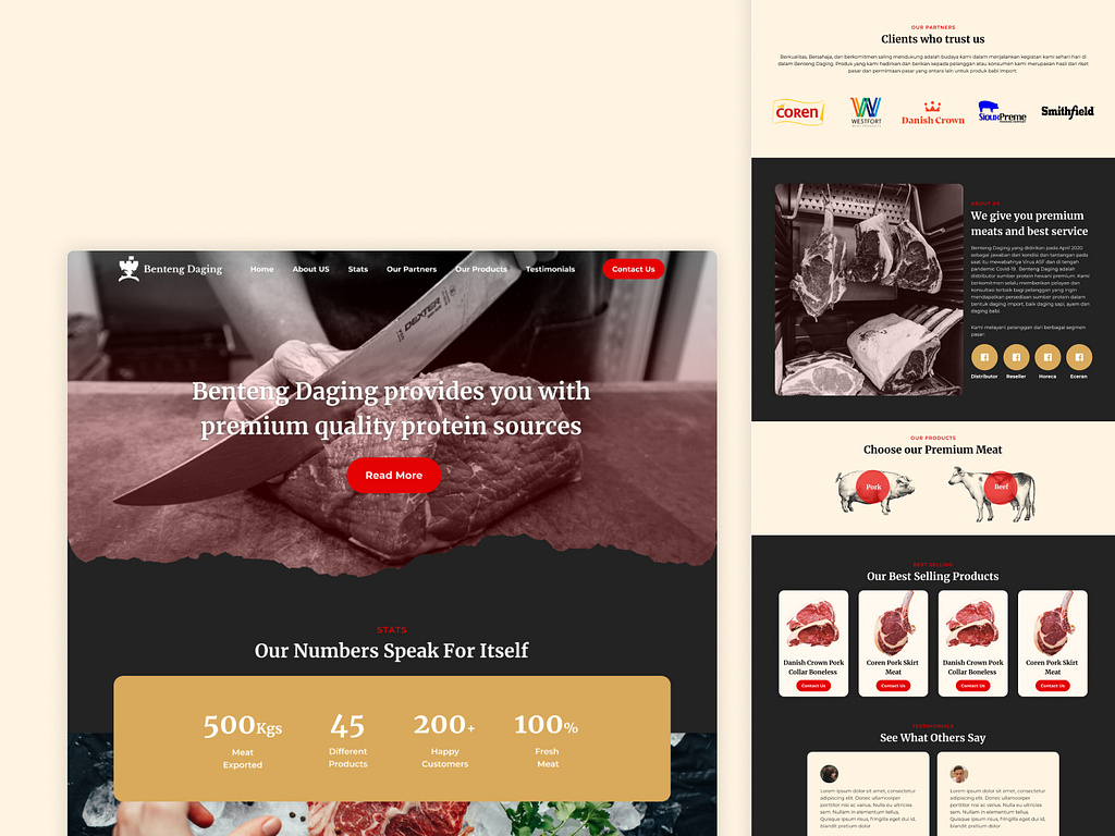 Meat Butcher Website by Ajay Gunasekaran on Dribbble