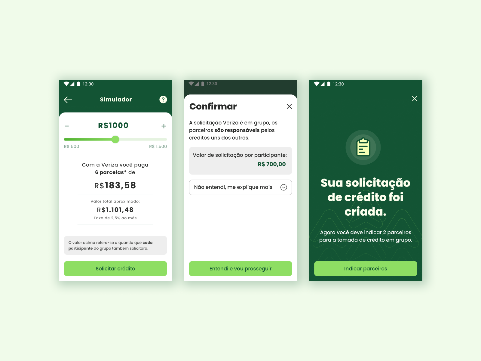 Veriza – Microcredit for small business owners by Gabriel Corá on Dribbble