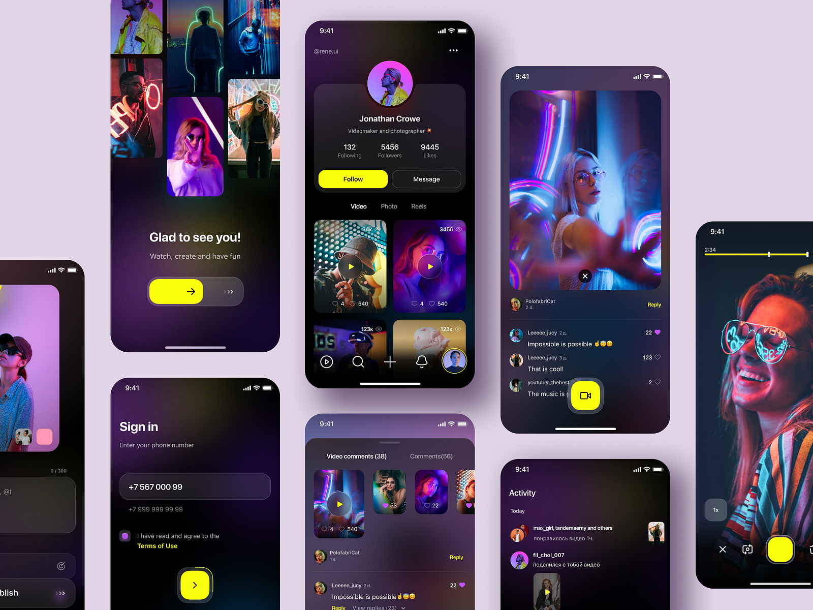 Social Media Mobile App by Iryna Zinych for Sick Agency on Dribbble