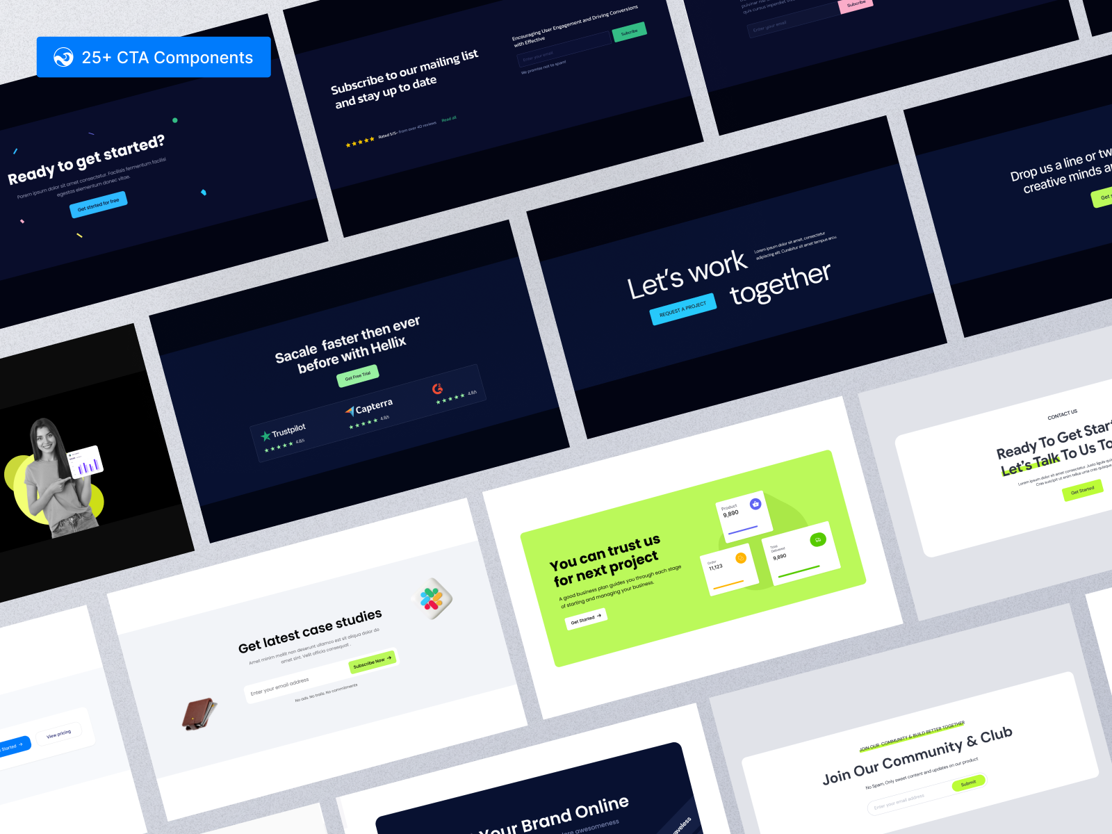 🔥Unique 25+ CTA Components Design. by webocean_io on Dribbble