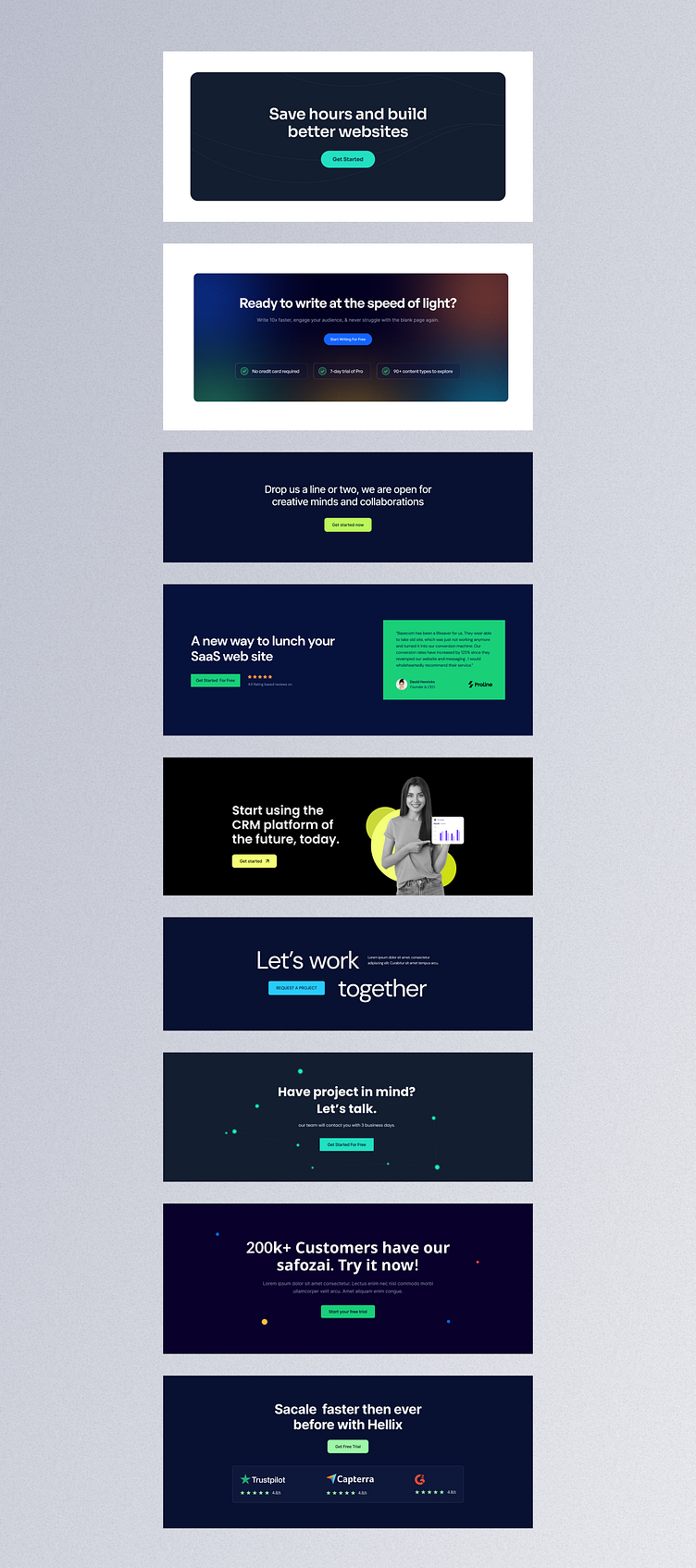 🔥Unique 25+ CTA Components Design. by webocean.io on Dribbble