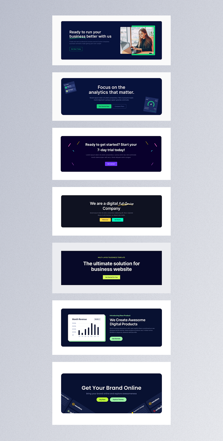 🔥Unique 25+ CTA Components Design. by webocean.io on Dribbble