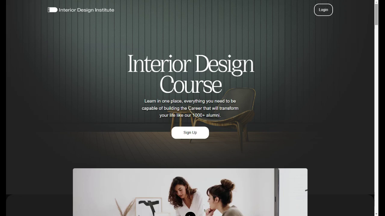 Interior Design Institute - Redesign by Rique Castro on Dribbble