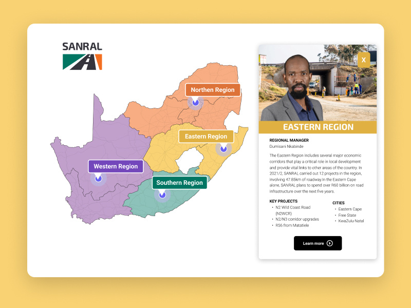 CEO Roadshow Interactive map by Julian Richardson on Dribbble