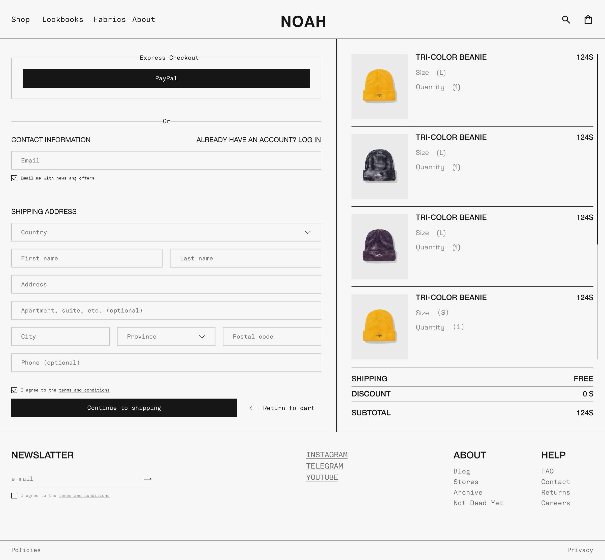 NOAH | E-commerce redesign by dr.basich on Dribbble