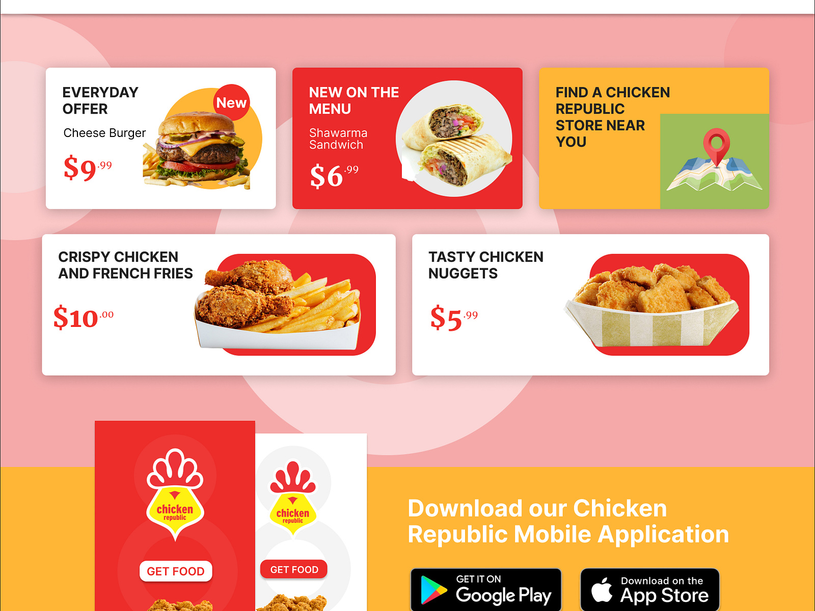 FOOD CHAIN LANDING PAGE DESIGN by Damola Olatunji on Dribbble