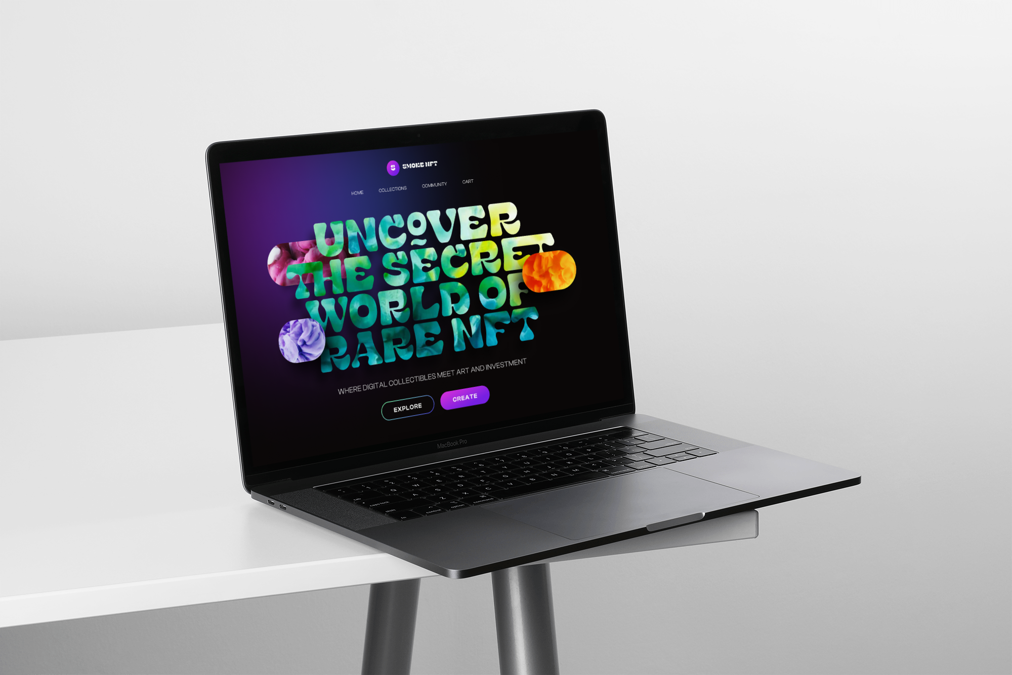 Smoke Rare NFT Landing Page by UI Shuffle on Dribbble