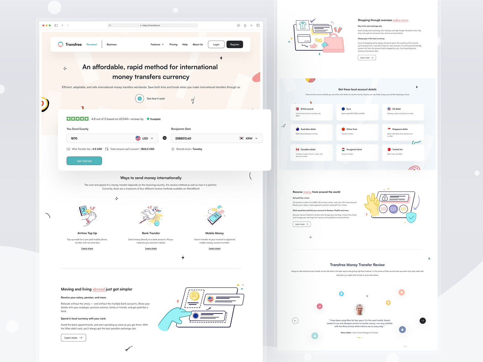 Online Money Transfer Platform by Pelorous on Dribbble