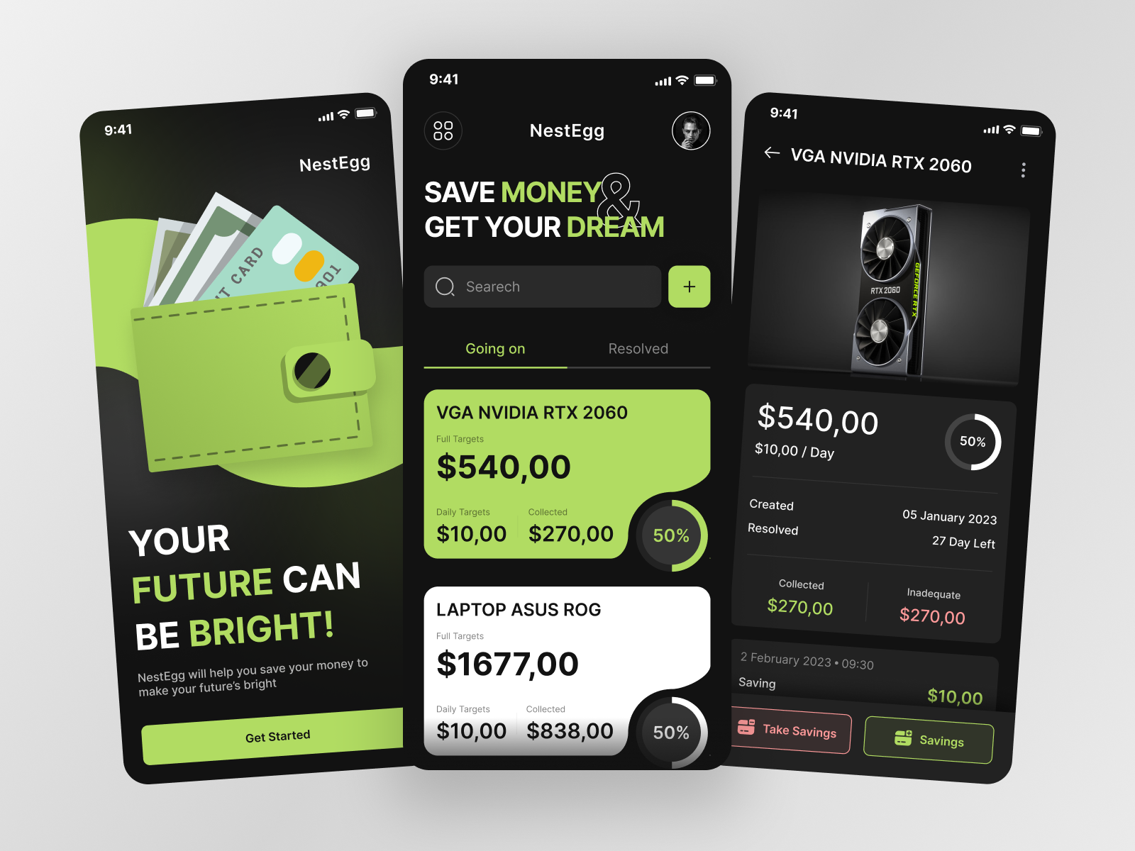 NestEgg Mobile Apps Design Concept by Arya 🐨 on Dribbble