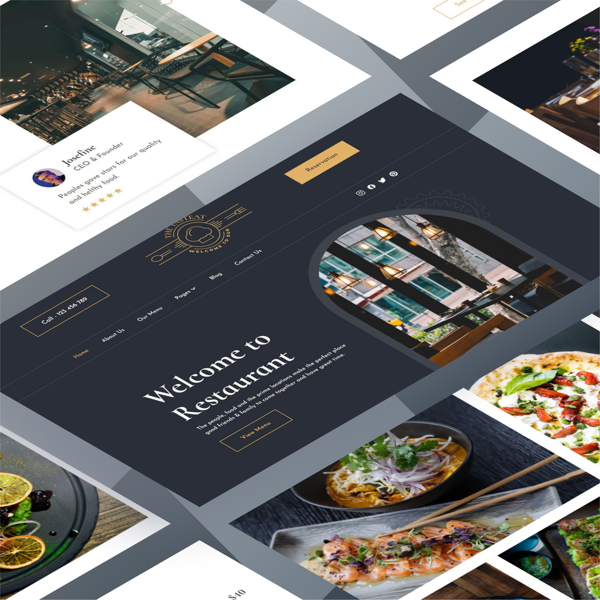 TasteEat - Restaurant Webflow Website Design Template Portfolio by ...