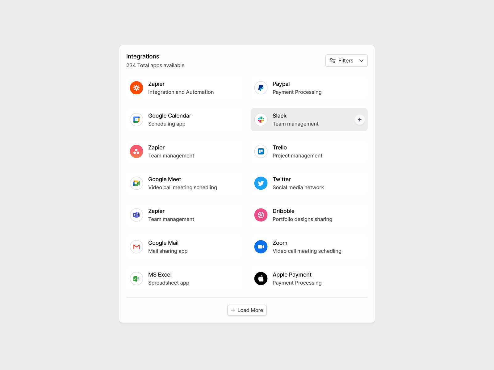 Integration Component - Calendar UI kit by Saasify design on Dribbble