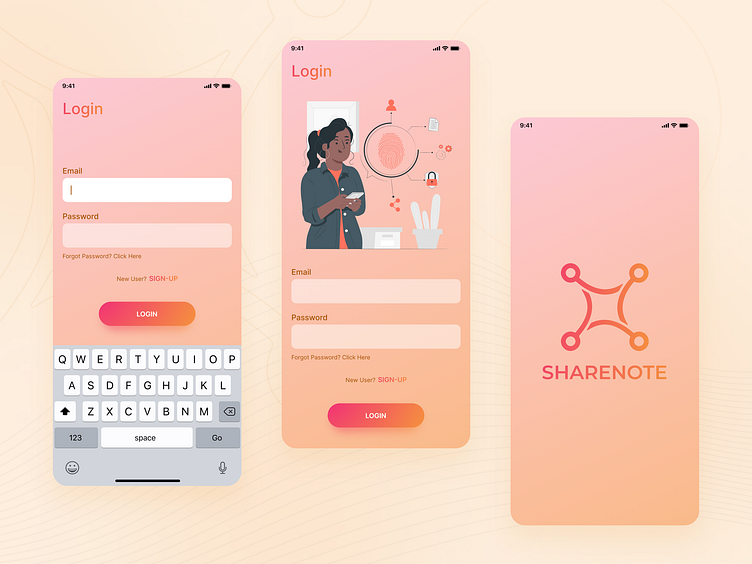 ShareNote | Note Taking App by Bazim Nubail on Dribbble