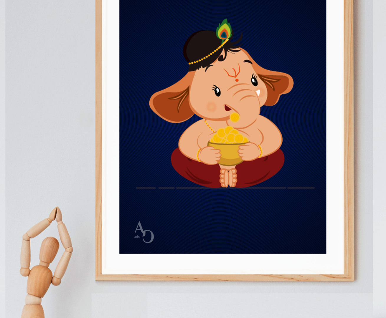 Vector Illustration of lord Bal Ganesha ji by Archana G on Dribbble