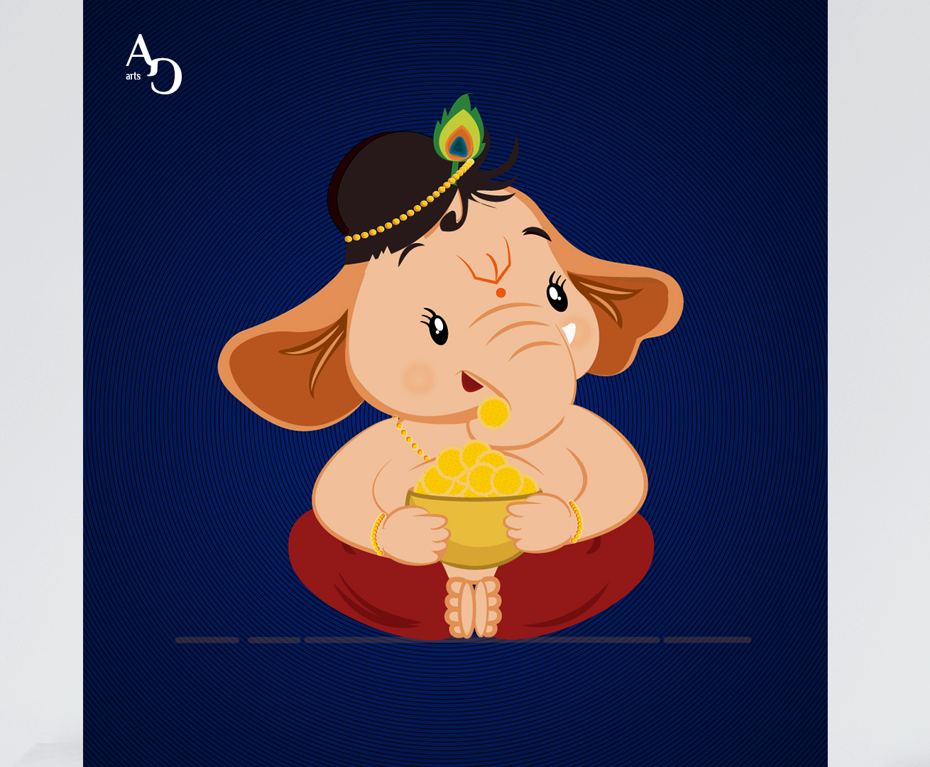 Vector Illustration of lord Bal Ganesha ji by Archana G on Dribbble