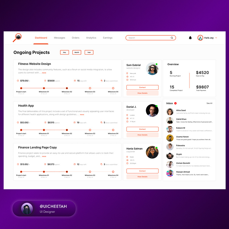 job client project portal UI design figma by Hafsa salman l UI designer ...